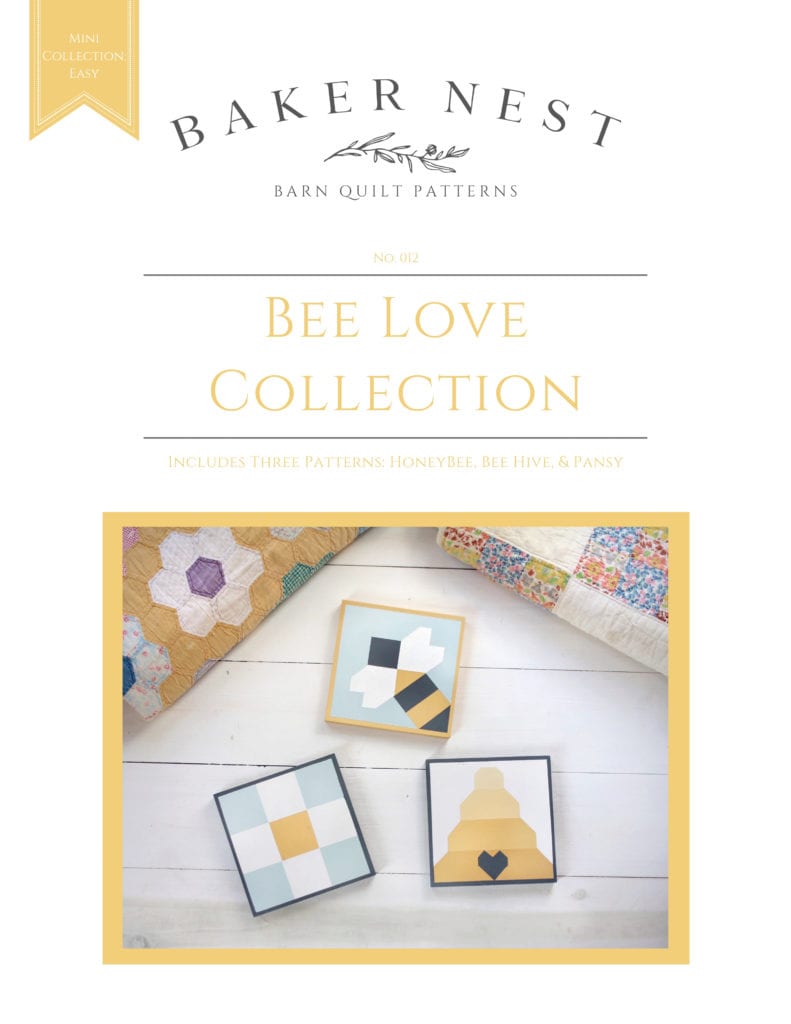 Bee Love Barn Quilt Pattern Book - Painted